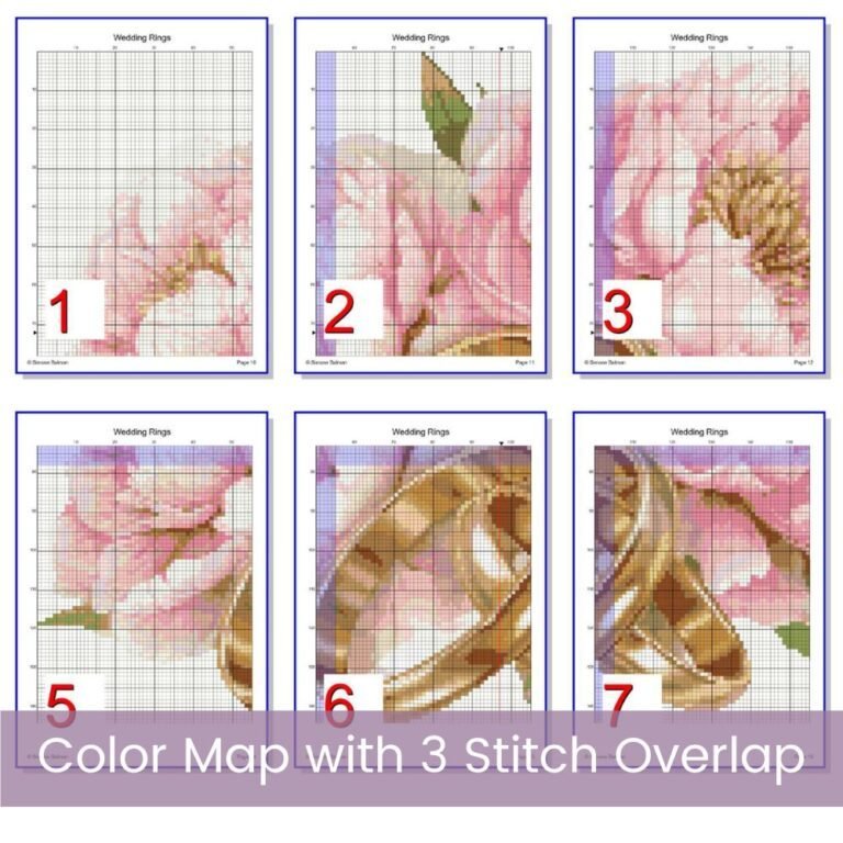 Wedding Rings Cross Stitch Pattern - Simone Balman Art